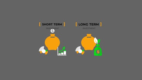 Short Term Long Term Investment Animation Stock Footage Video (100% ...