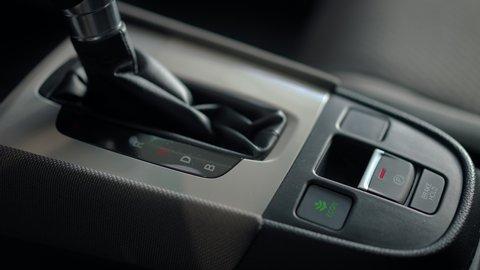 Closeup Gear Lever Button On Control Stock Footage Video (100% Royalty ...