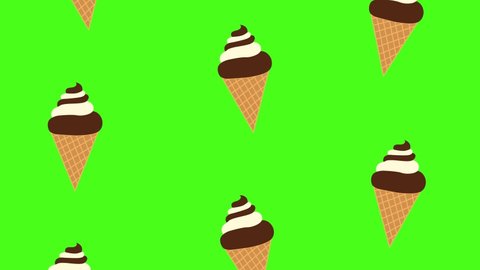 Ice Cream Falling Sky Green Screen 库存影片视频（100% 免版税）1092446441 ...