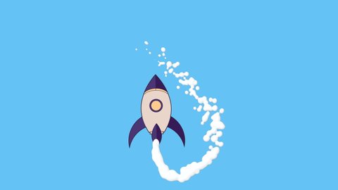 Space Shuttle Takeoff Animation Rocket Flying Stock Footage Video (100% ...