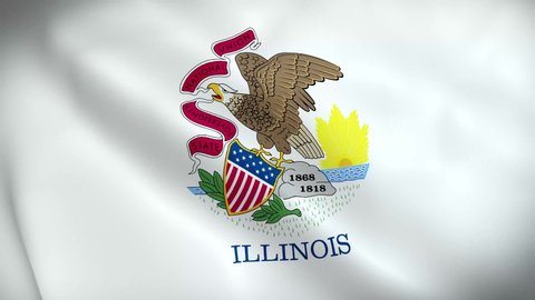 4k National Animated Sign Illinois Animated Stock Footage Video (100% ...