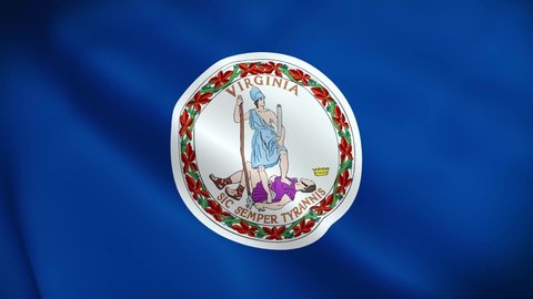 4k National Animated Sign Virginia Animated Stock Footage Video (100% ...