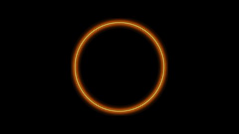 Animation Flickered Circle Glow Yellow Orange Stock Footage Video (100% ...