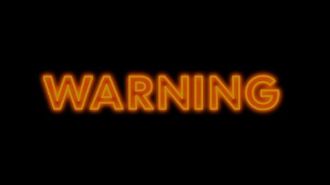 Animation Warning Sign Flicker Effect Isolated Stock Footage Video (100 ...