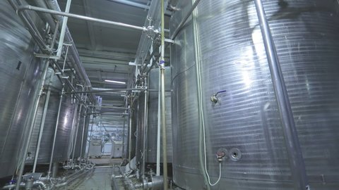 Containers Liquids Food Factory Industrial Interior Stock Footage Video ...