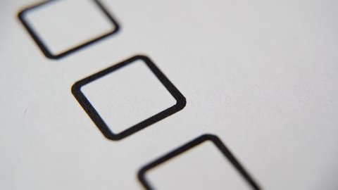 Check Box Checklist Red Marker Completed Stock Footage Video (100% ...