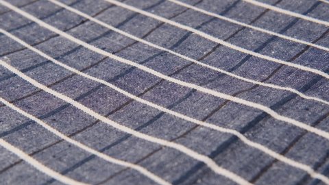 Dark Dense Fabric Transverse Longitudinal Stripes Stock Footage Video ...