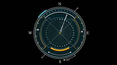 Hud Compass Animation Elements Futuristic Elements Stock Footage Video ...