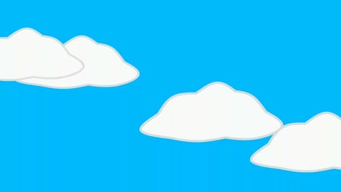 Animated Video White Clouds Flying Beautiful Stock Footage Video (100% ...