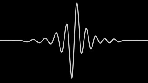 Resonating Wave Frequency Single White Line Stock Footage Video (100% ...