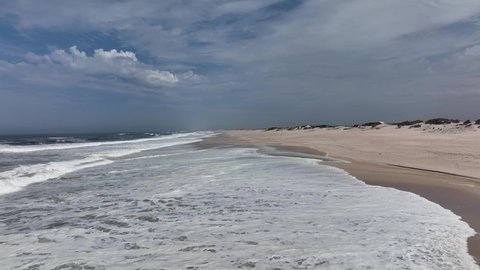 Huge Totally Empty Beach Large Area Stock Footage Video (100% Royalty ...