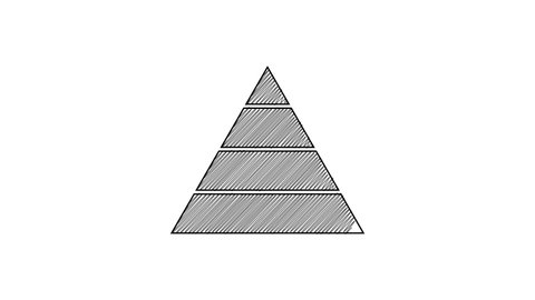 Black Line Business Pyramid Chart Infographics Stock Footage Video (100 ...