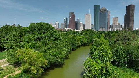 Buffalo Bayou River Park Houston Texas Stock Footage Video (100% ...