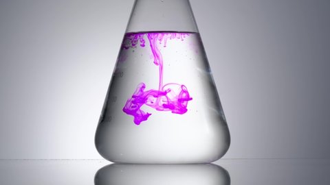 Fluid Flow Into Circle Beaker Science Stock Footage Video (100% Royalty ...