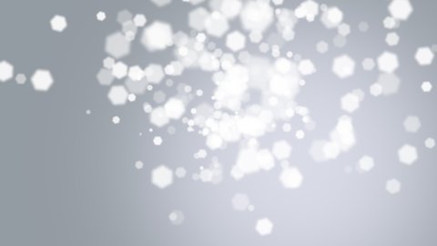 Fly Small White Particles Hexagons Bokeh Stock Footage Video (100% ...