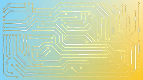 Animation Processor Socket Over Blue Yellow Stock Footage Video (100% ...