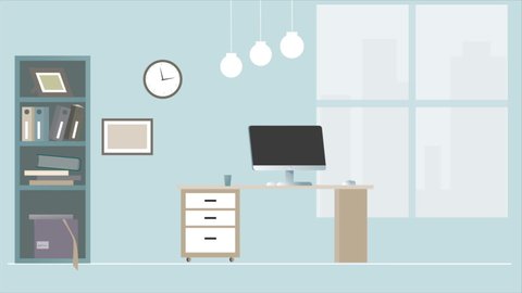Office Animation Background Vector Stock Stock Footage Video (100% ...