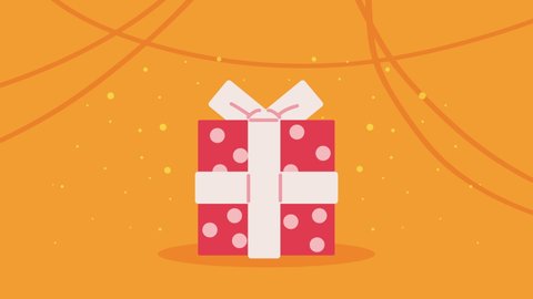 Happy Birthday Celebration Gift Animation 4k Stock Footage Video (100% ...