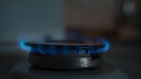 Gas Burner Flame Turn Off Kitchen Stock Footage Video (100% Royalty ...