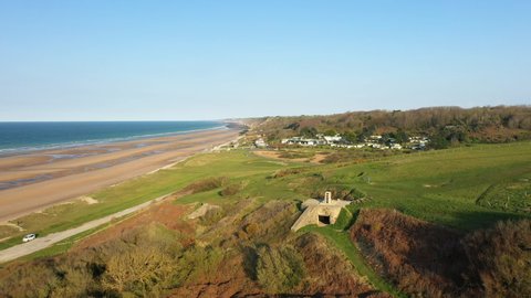 Wn62 Bunker Above Omaha Beach Europe Stock Footage Video (100% Royalty ...