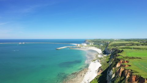 Verdant Norman Cliffs Above Port Antifer Stock Footage Video (100% ...