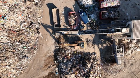 Landfill Construction Waste Cdw Trash Disposal Stock Footage Video (100 ...