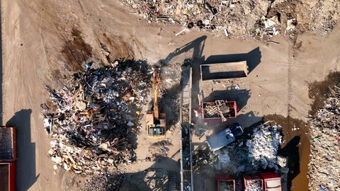Landfill Construction Waste Cdw Trash Disposal Stock Footage Video (100 ...
