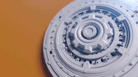 Mechanical Process Multiple Mechanical Parts Interacting Stock Footage ...