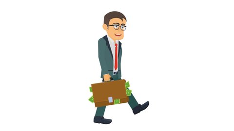 Businessman Money Animation Capital Investment Alpha Stock Footage ...