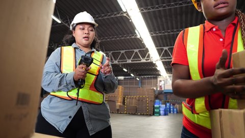 People Working Product Distribution Logistics Center Stock Footage ...