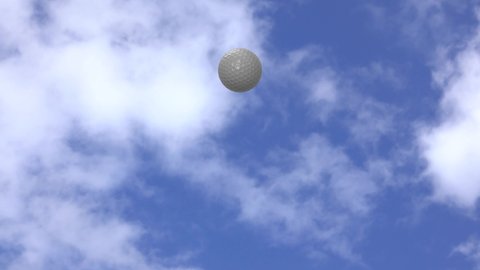 Golf Ball Flying Towards Camera Against Stock Footage Video (100% ...