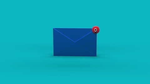 New Email Mail New Message Animation Stock Footage Video (100% Royalty ...