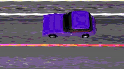 Retro Car 8 Bit Loop 3d Stock Footage Video (100% Royalty-free ...