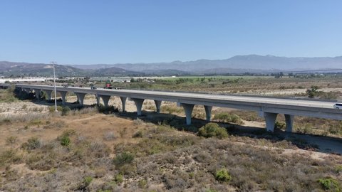 Sheriffs Code 3 Over Saticoy Bridge Stock Footage Video (100% Royalty ...