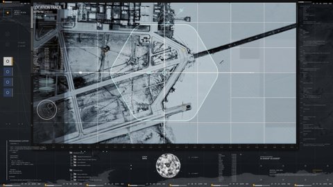 Advanced Satellite Surveillance Location Target Tracking Stock Footage ...