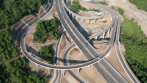 Highway Interchange Off Ramp On New Stock Footage Video (100% Royalty ...