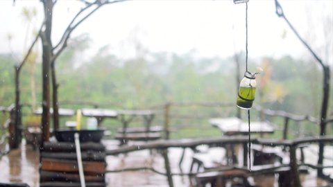 Heavy Rain Coffee Shop Stock Footage Video (100% Royalty-free ...