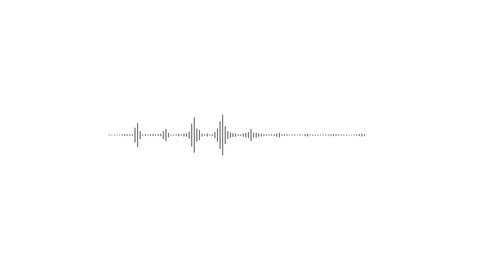 Audio Waveform Spectrum White Background Stock Footage Video (100% ...