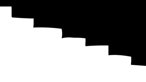 Static Animated White Stairs Vector Colored Stock Footage Video (100% ...