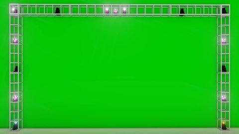 Green Screen Concert Stage Lighting Animation Stock Footage Video (100% ...
