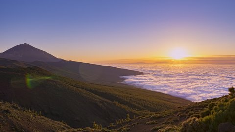 4k Tenerife El Teide Volcano Peak Stock Footage Video (100% Royalty ...