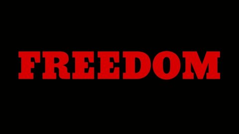 Freedom Red Font Black Background Stock Footage Video (100% Royalty ...
