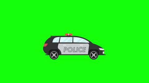 Modern Police Car Animation Moving Studio Stock Footage Video (100% ...