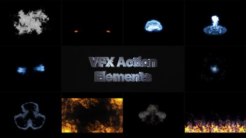 Vfx Action Elements Motion Graphics Pack Stock Footage Video (100% Royalty-free) 1092677877 ...