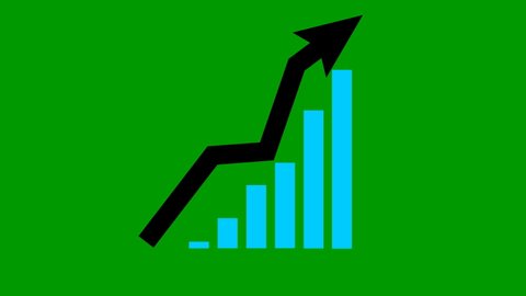 Animated Financial Growth Chart Trend Line Stock Footage Video (100% ...