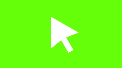Mouse Pointer Click Animation Green Screen Stock Footage Video (100% ...