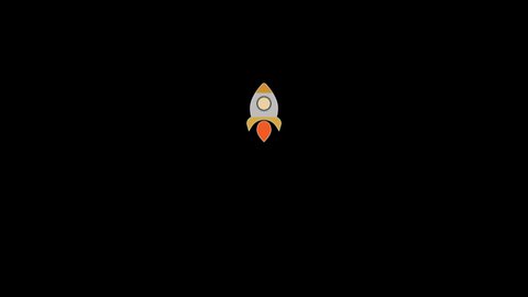 Rocket Launch On Black Background Stock Footage Video (100% Royalty ...