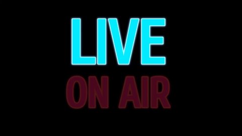 Animated Live On Air Sign On Stock Footage Video (100% Royalty-free ...