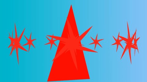 Triangle Star Shape Illustration Video Stock Footage Video (100% ...