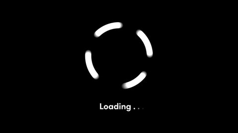 Loading Circle Icon Animation On Black Stock Footage Video (100% ...